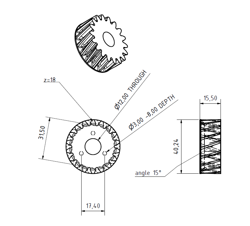 Lawn mower cogwheel to gearbox by Tomaskutta | Download free STL model ...