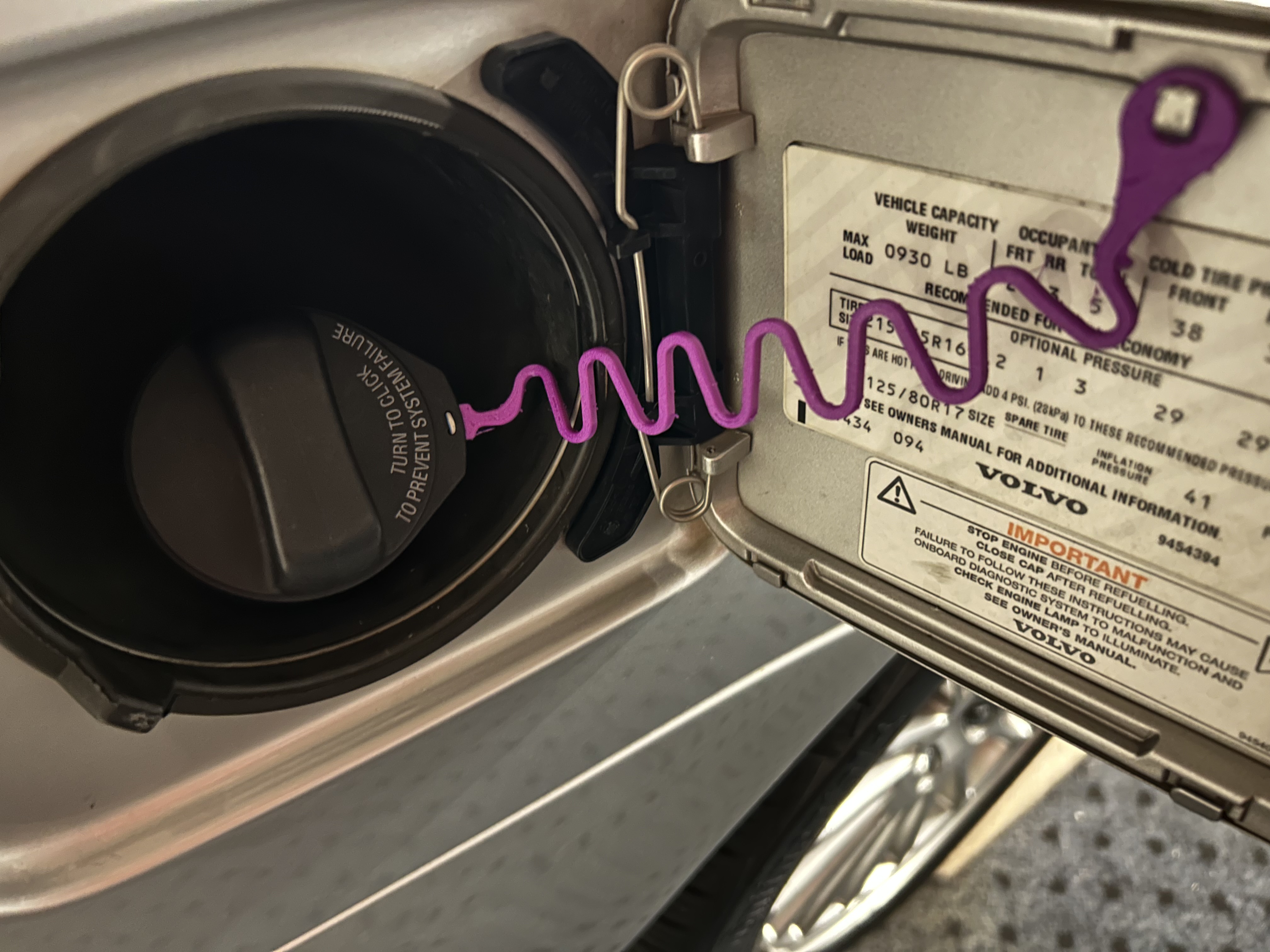 Volvo Gas Cap "leash" by Schaffer.la | Download free STL model ...