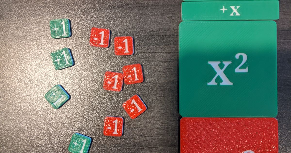 Algebra Tiles by madebyaadil | Download free STL model | Printables.com