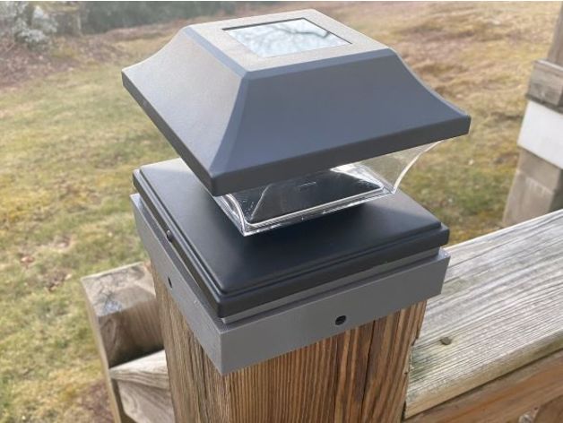 Solar light beveled post installation adapter by NC10 | Download free ...
