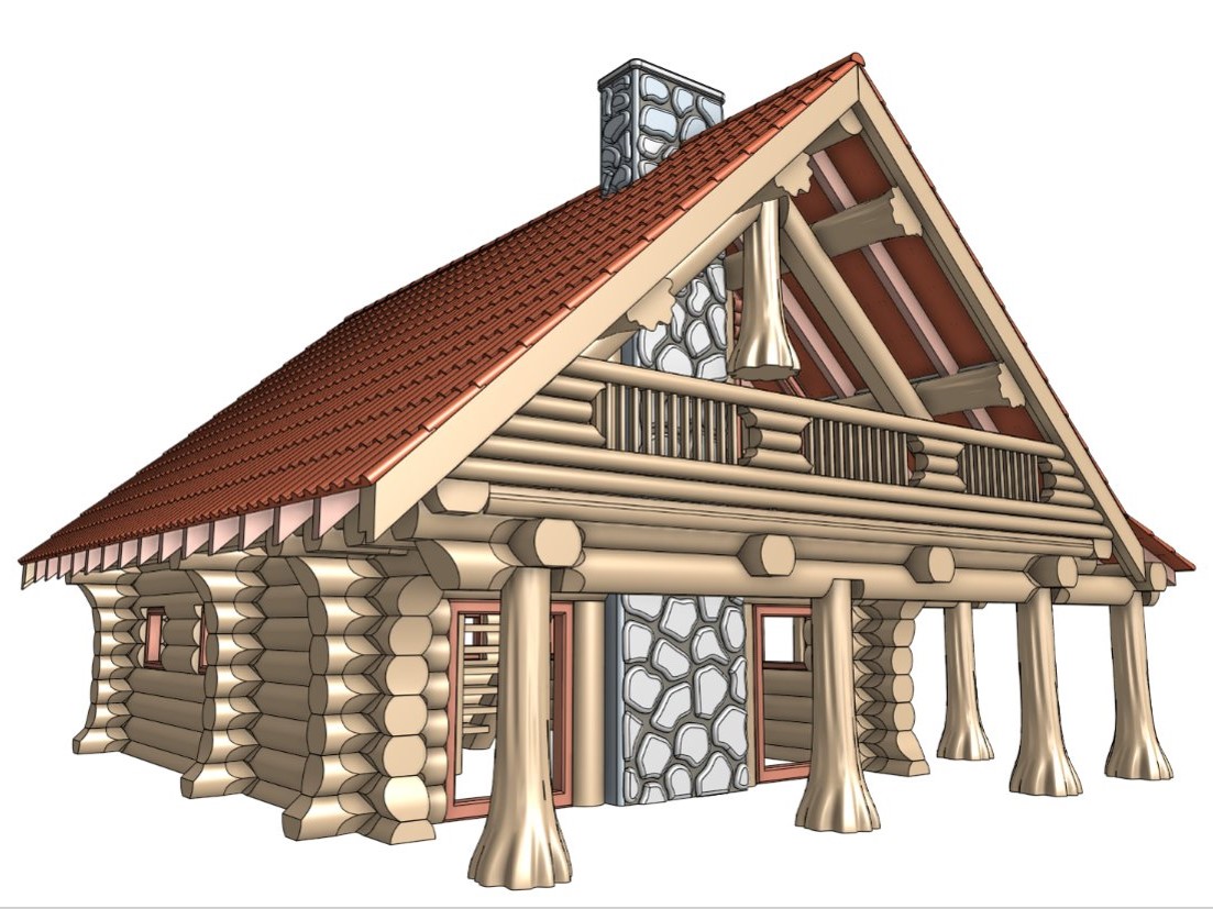 Big Log House by Thorin Oakenshield | Download free STL model ...