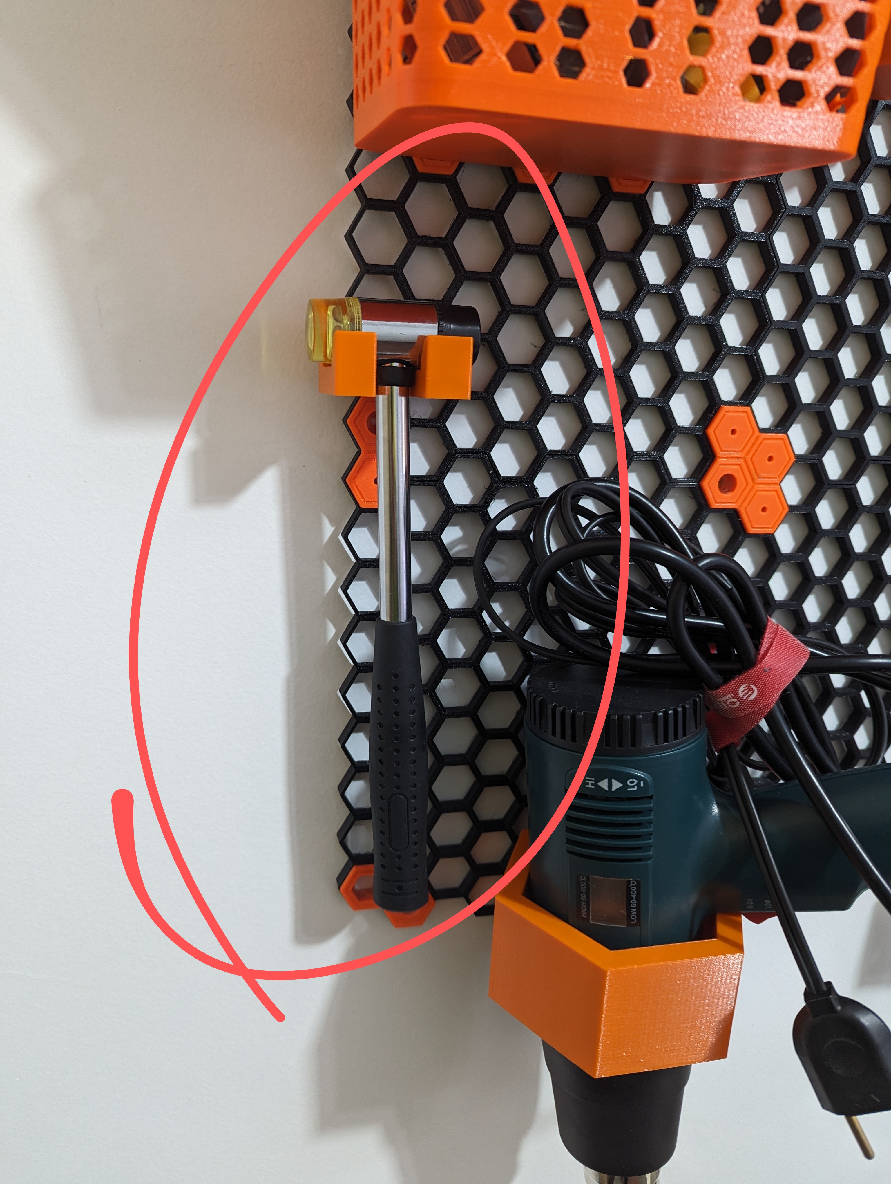 Hammer Support - Honeycomb storage wall - STEP files by edmar ...