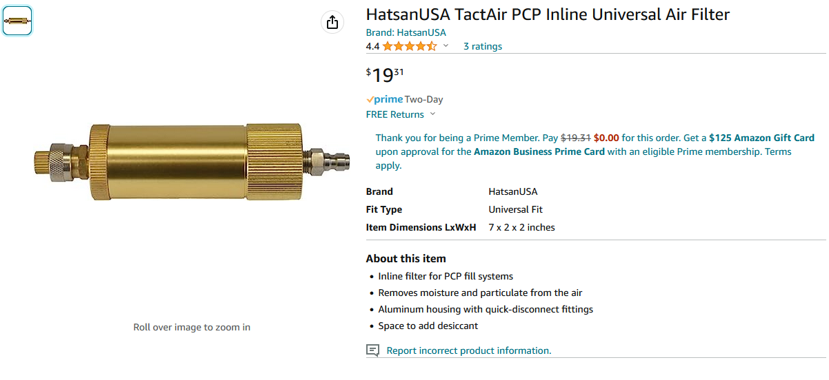 Reusable Dessicant Filter Insert For Portable PCP Compressor by N1RIP ...