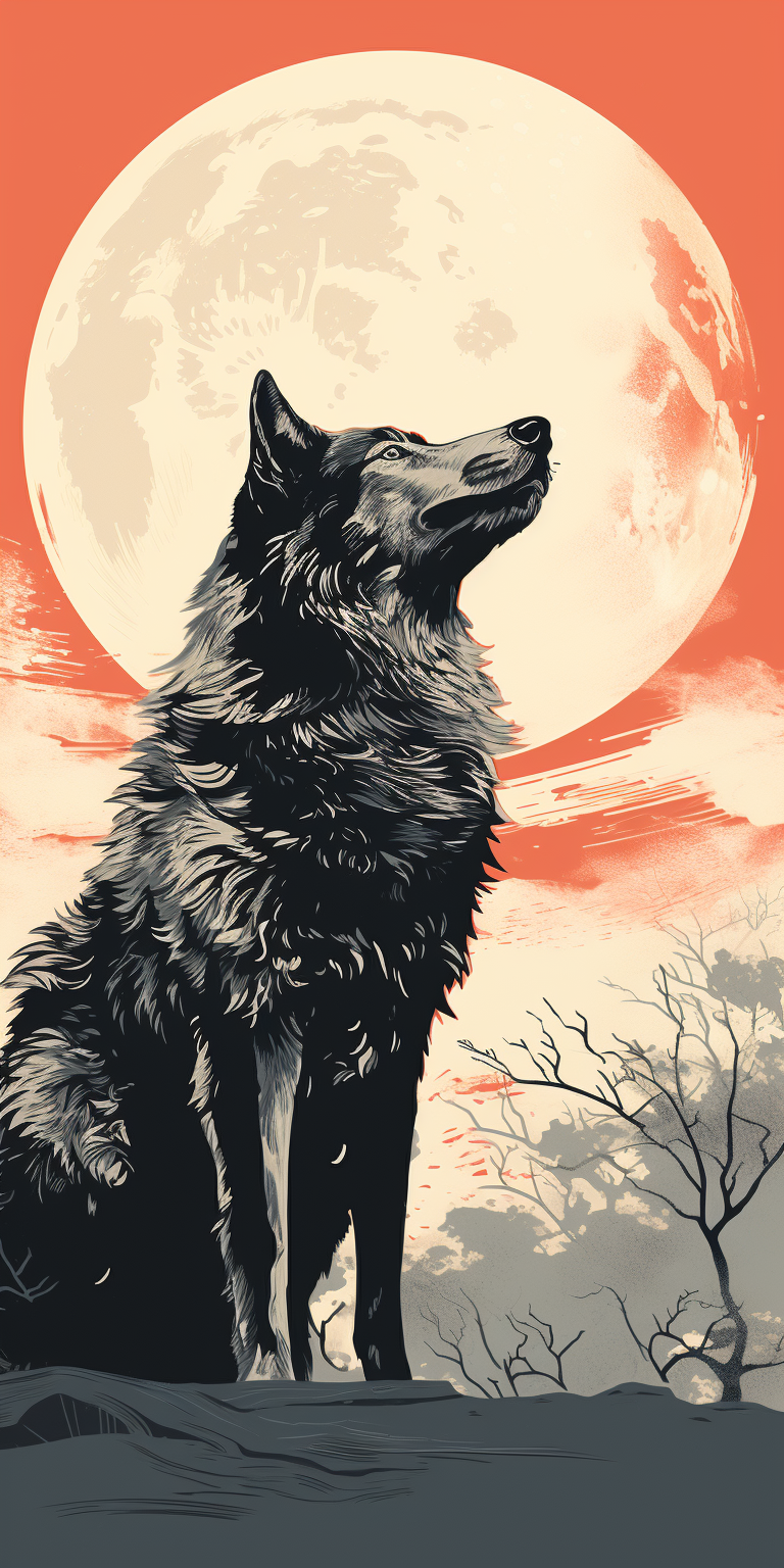 Wolf and Moon - HueForge by Ultra | Download free STL model ...