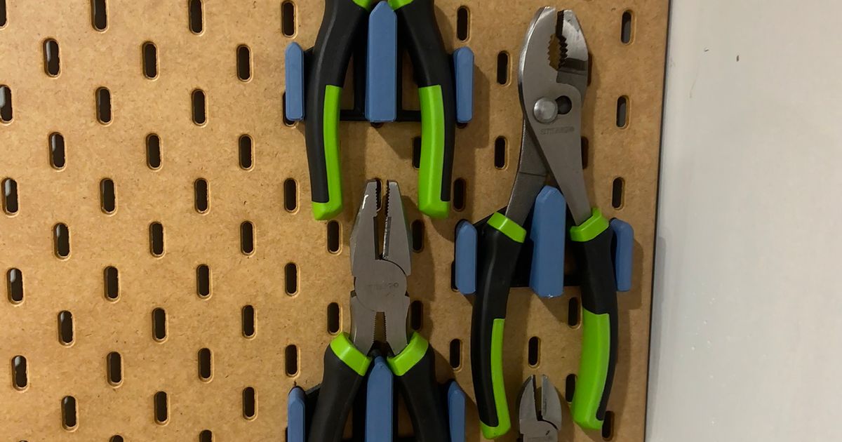 Skadis - Parameterized Pliers Holder by ed3d | Download free STL model | Printables.com