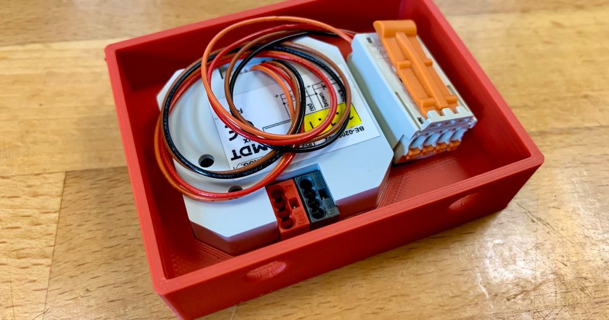 Compact box for MDT BE-02001.02 KNX binary input device connection on the field by fns720 ...