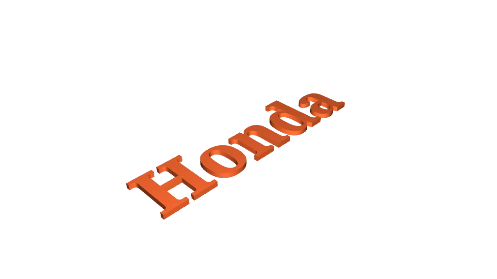 Honda Schriftzug by Luc1f3r | Download free STL model | Printables.com