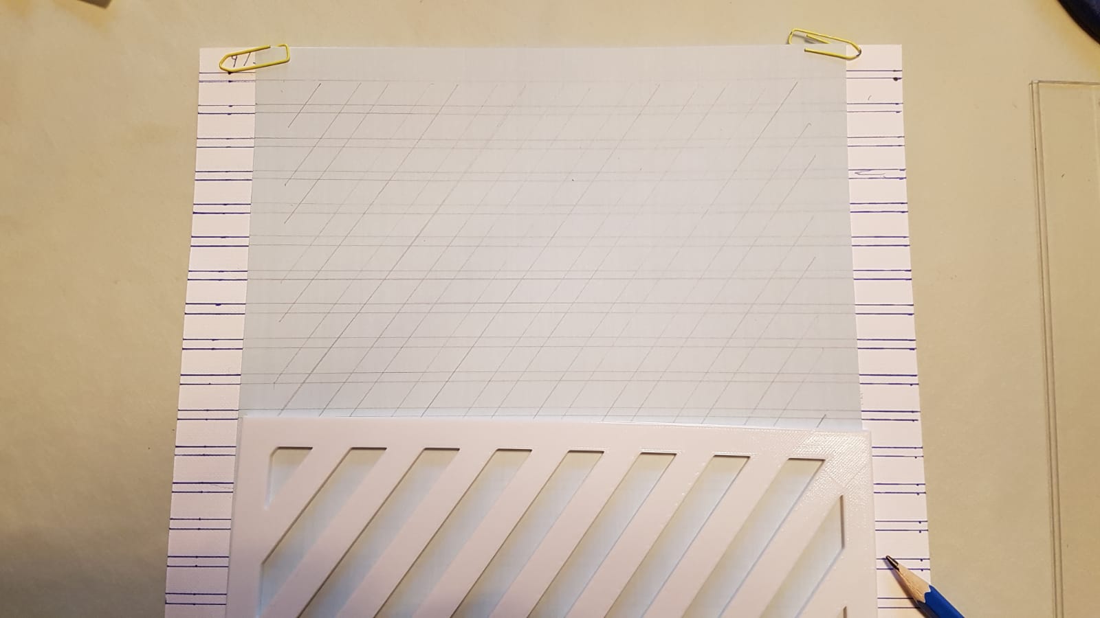 DinA5 Lineal 55Grad Template for Calligraphy Copperplate Anglaise by ...