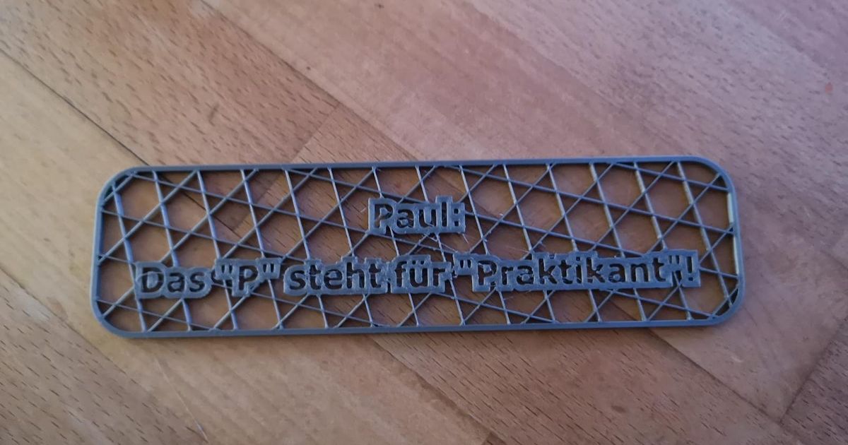 Parametric Name Sign by Niclas S | Download free STL model | Printables.com