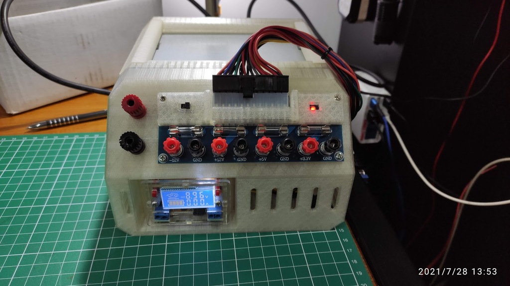 Front plate using XH-M229 and step up/down module for ATX lab power ...