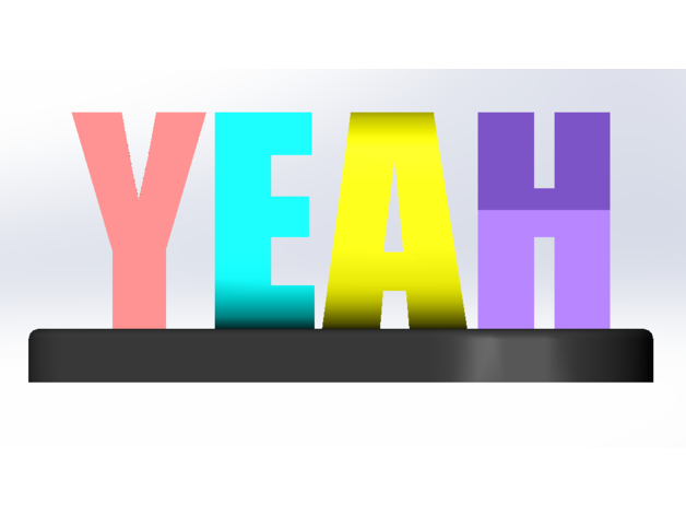 Fck Yeah Word Illusion by SmileyPrinter | Download free STL model ...