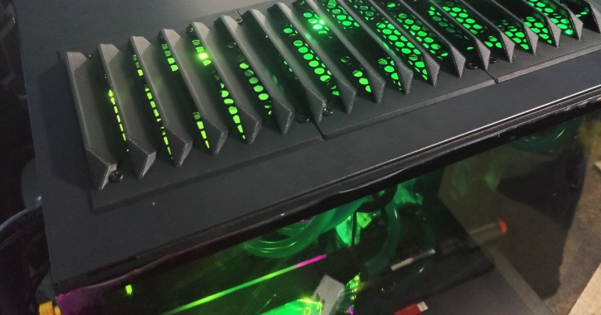 240mm or more angular louvre fan grill for PC case by Drakorex ...