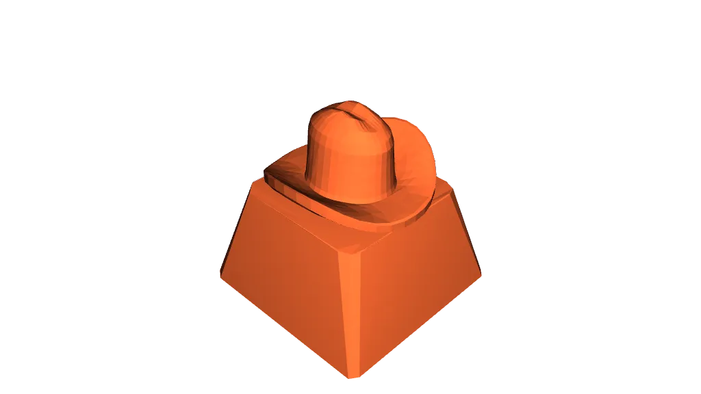 Cowboy Hat Keycap by BestDressedPest | Download free STL model ...