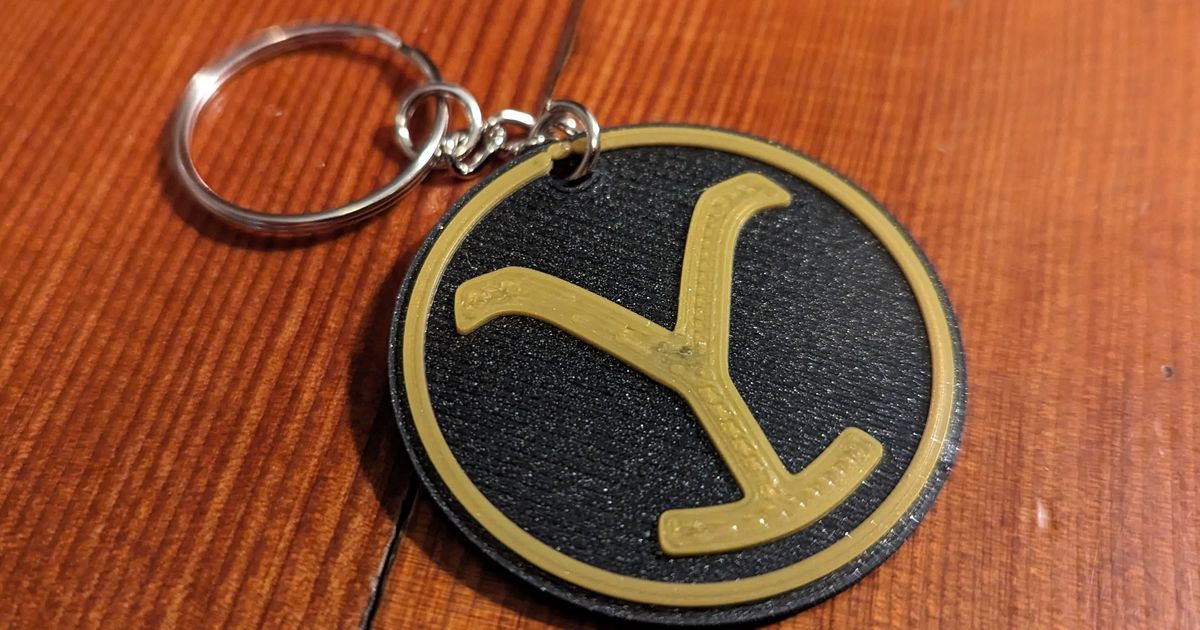 Yellowstone "Y" Keychain by gleonard3 | Download free STL model ...