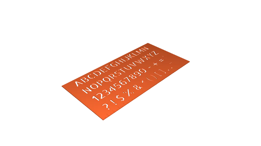 Alphabet Ruler by Roman Sentsov | Download free STL model | Printables.com