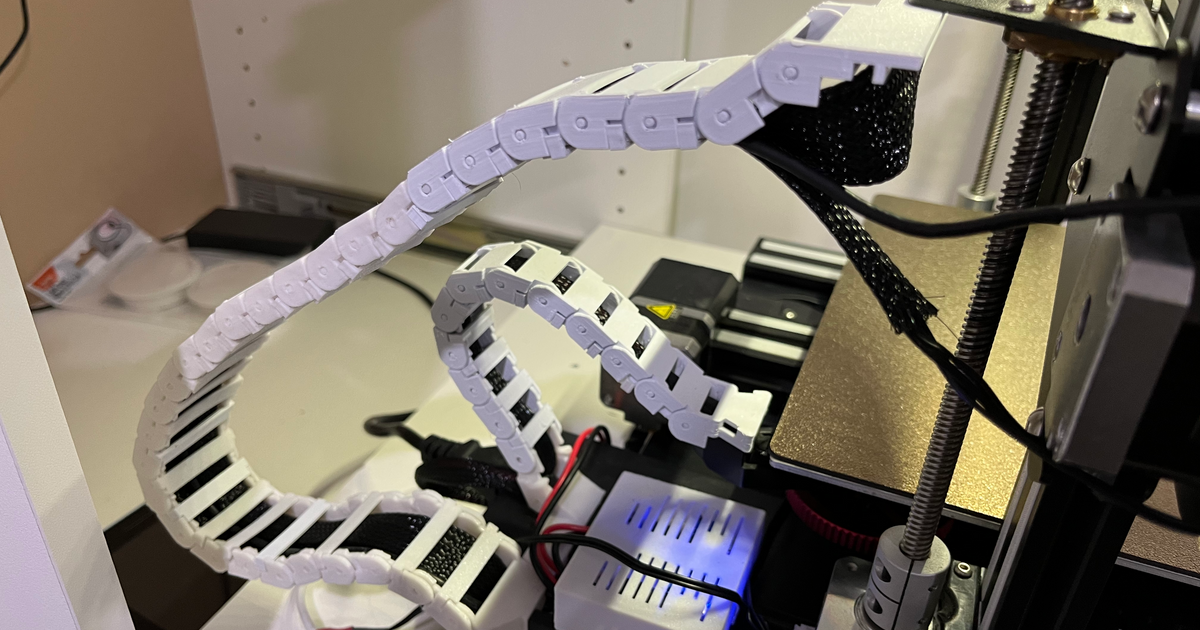 Ender 3 V2 - Sprite Pro cable management chain by Will Pine | Download free STL model ...