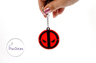 Deadpool Logo Keychain by Affinity 3D | Download free STL model ...