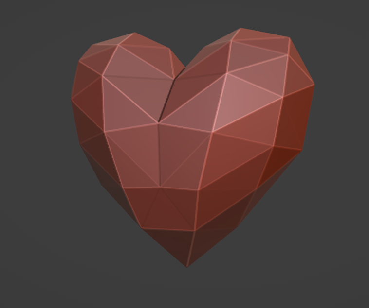 Low Poly Heart By 3dprinter Download Free Stl Model