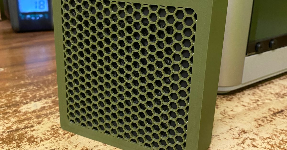 4x4x1.25 Bambulab Carbon X1 outside magnetic HEPA filter holder by ...