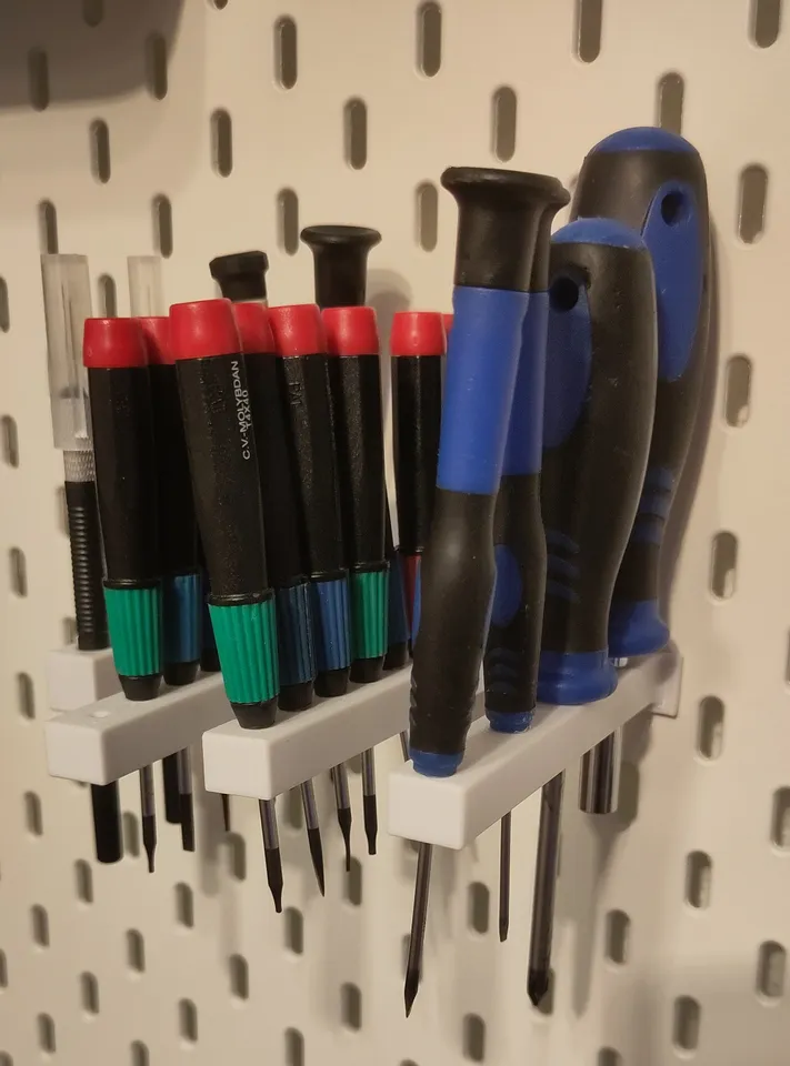 Ikea Skadis Screwdriver holder by Pixelkrieg | Download free STL model | Printables.com