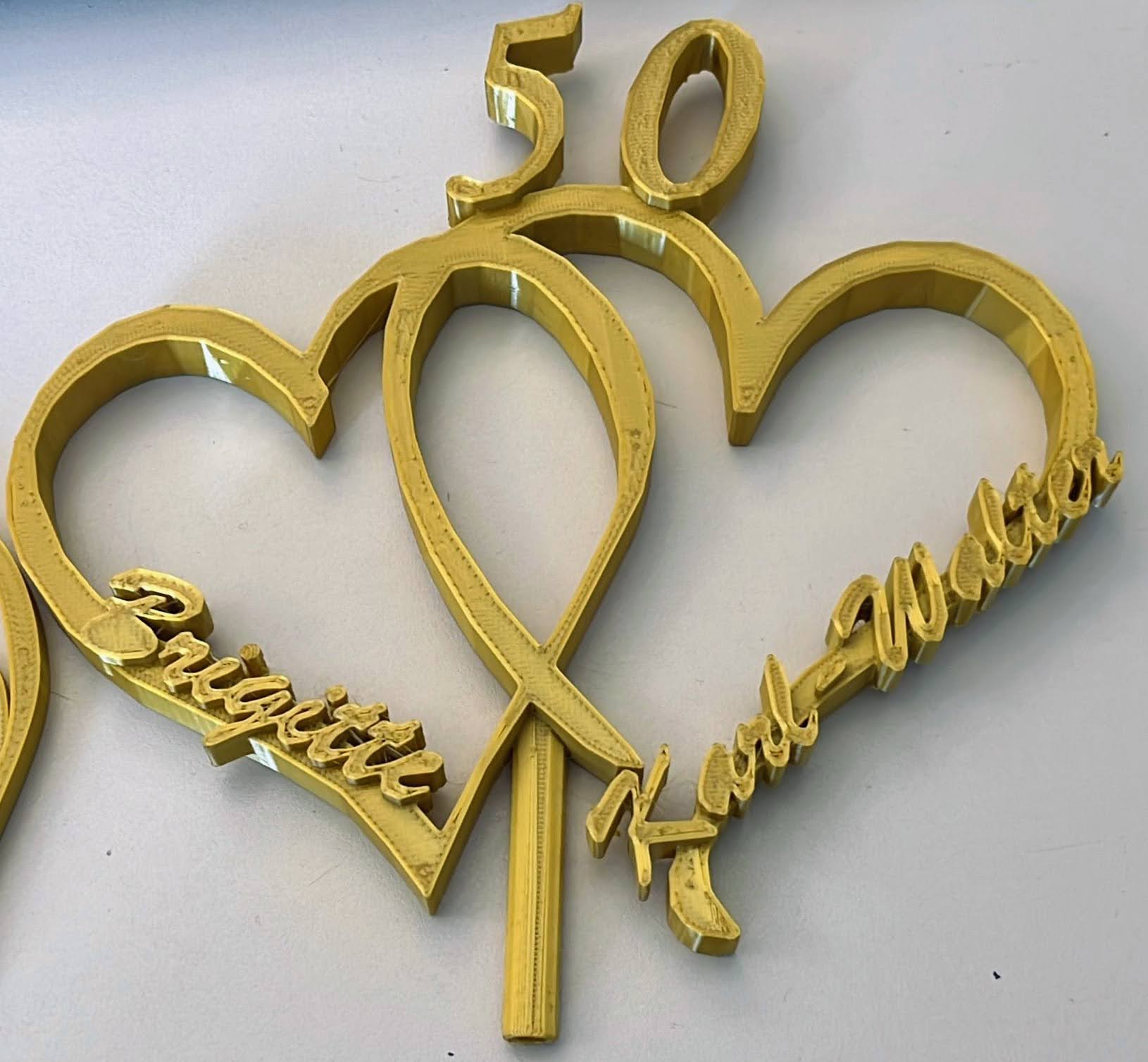 Golden Wedding: 50 years by stritti | Download free STL model ...