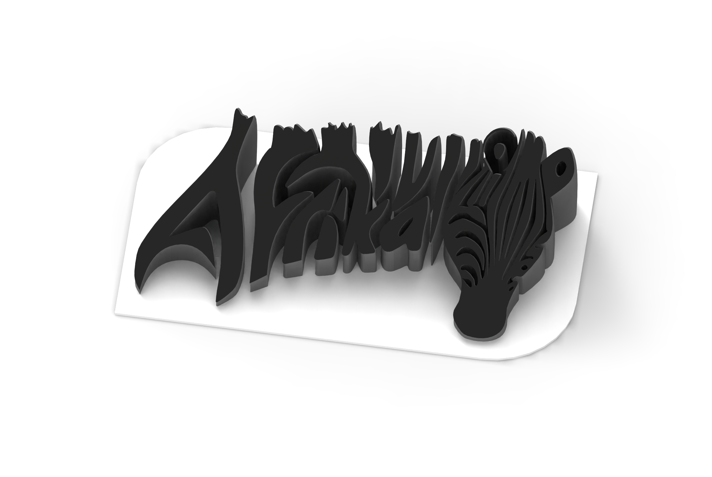 africa zebra typo sign sculpture Afrika by CopyKnight | Download free ...