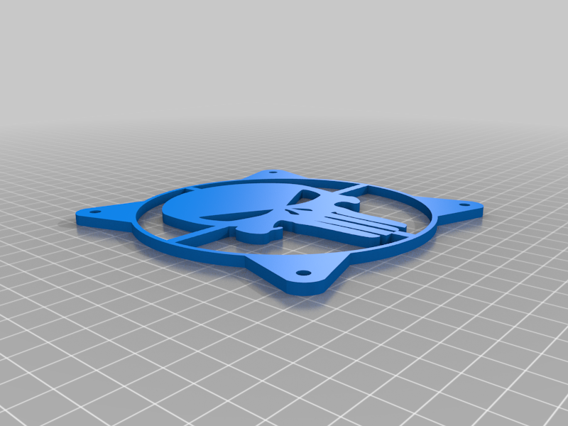 The Punisher PC fan grill by Knight Wolf | Download free STL model ...