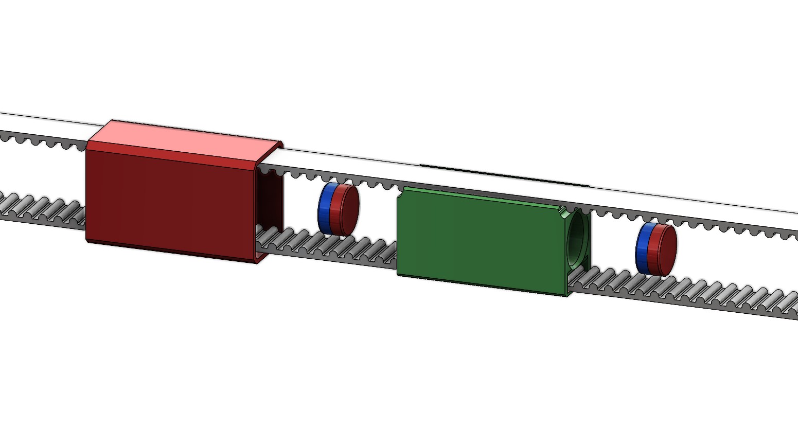 Magnetic IDEX Belt Coupling for World's simplest IDEX 3D Printer by m ...
