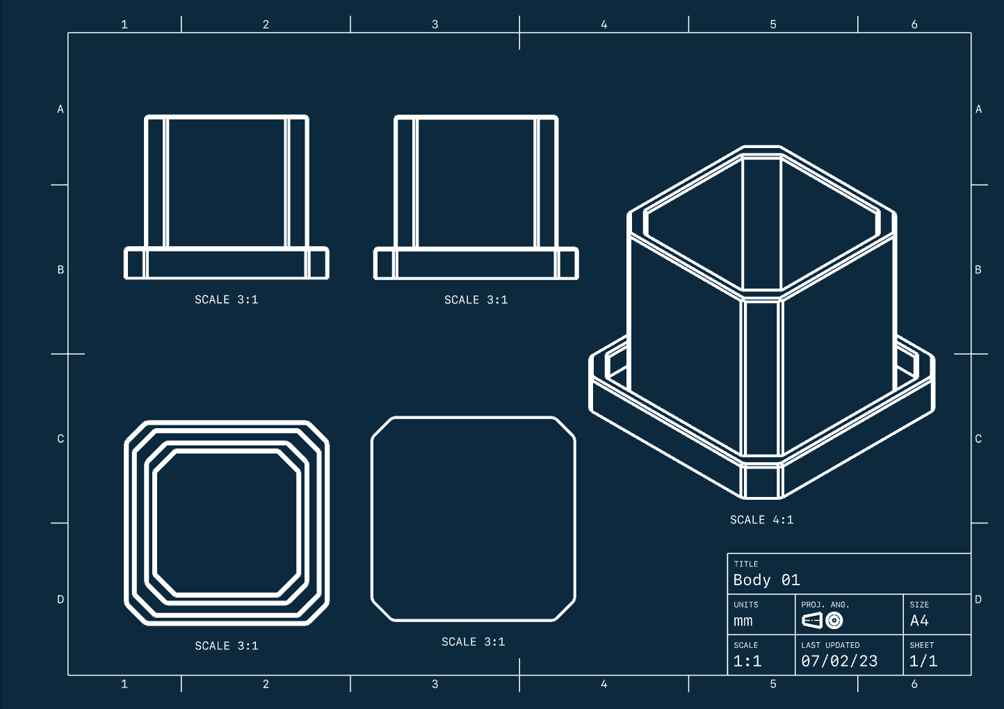 Square plant pot with build in watering plate by Alan Byrne | Download ...