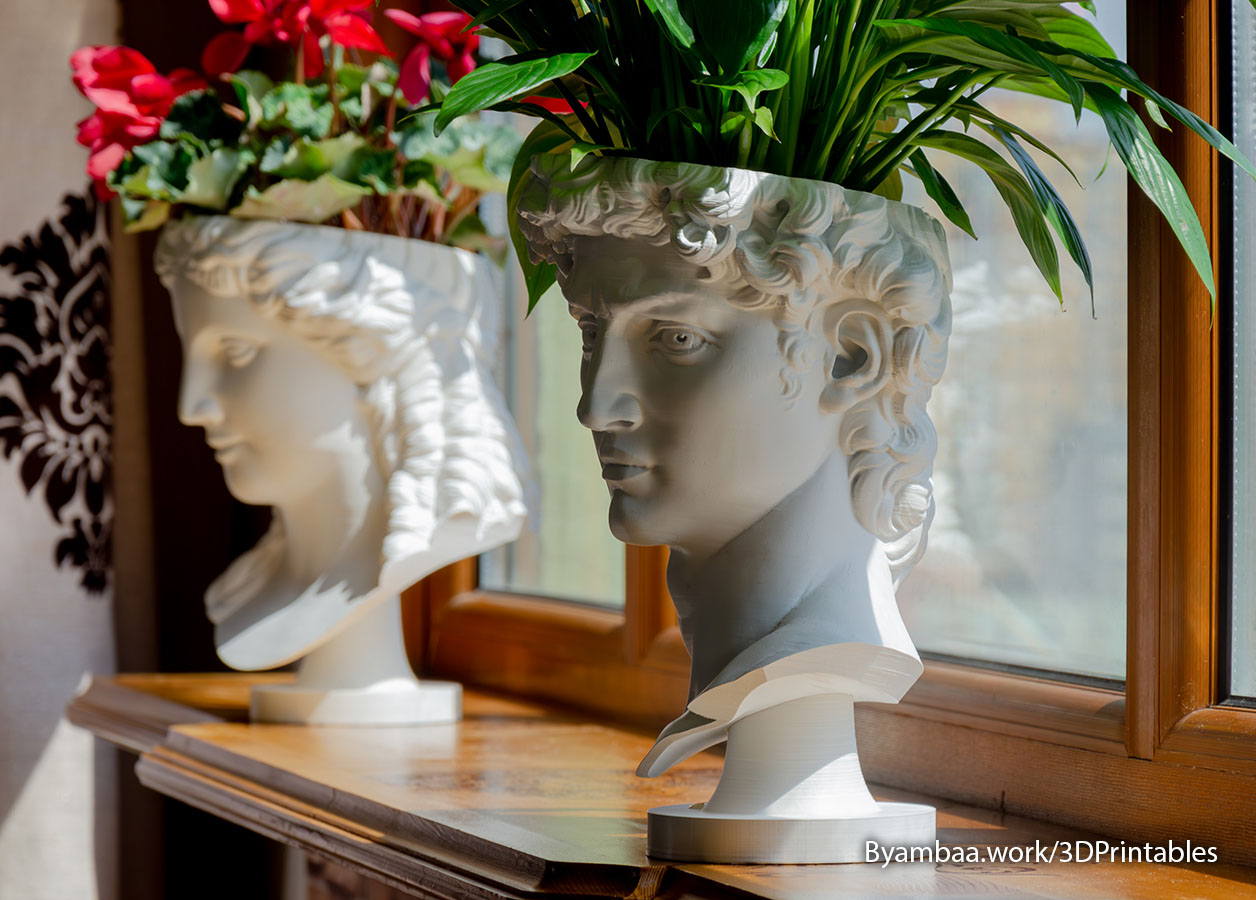 David planter by Byambaa | Download free STL model | Printables.com