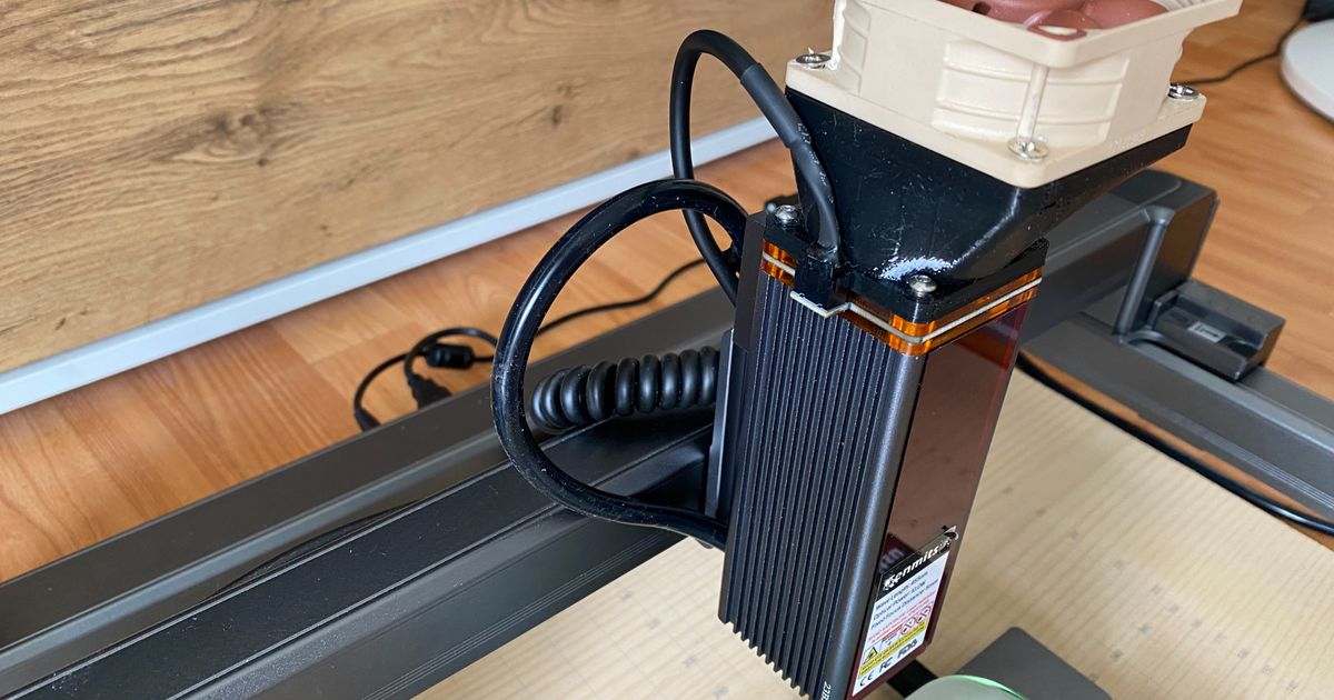 Fan Adapter 45mm to 60 mm CNC/Laser by hardwarepoint | Download free ...