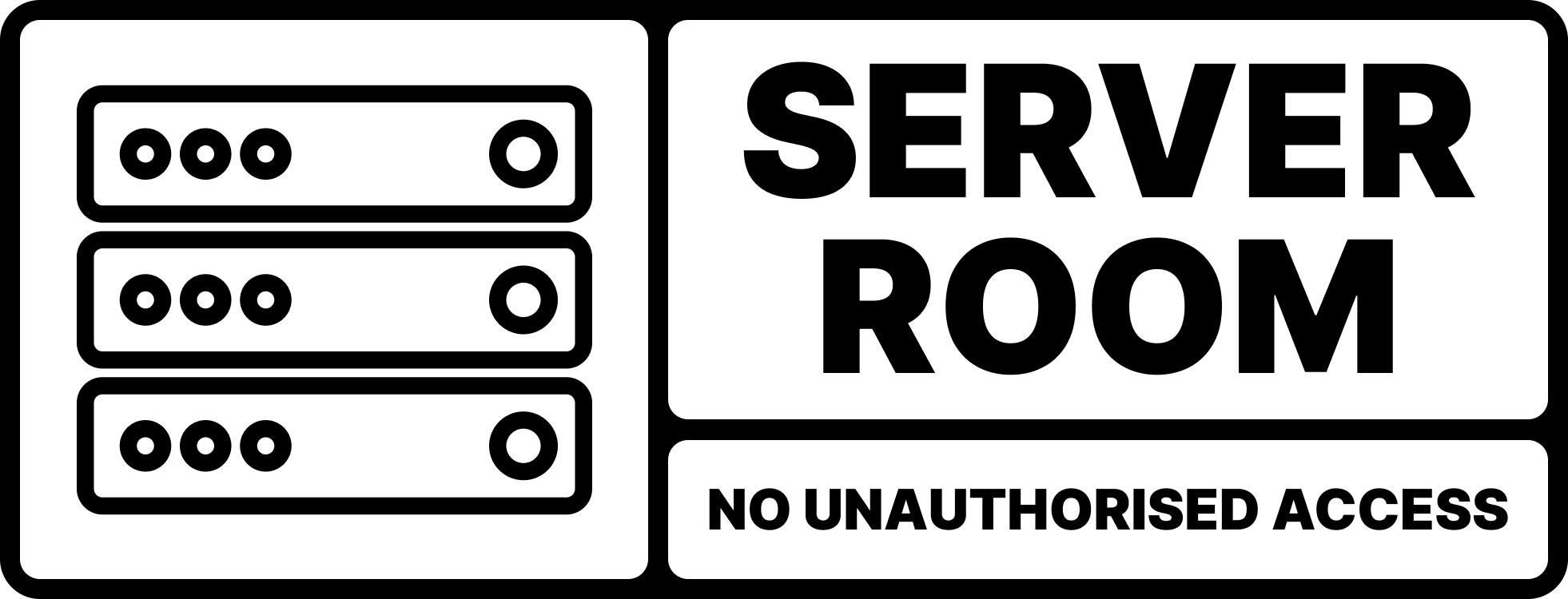 Server Room Sign by RickM | Download free STL model | Printables.com