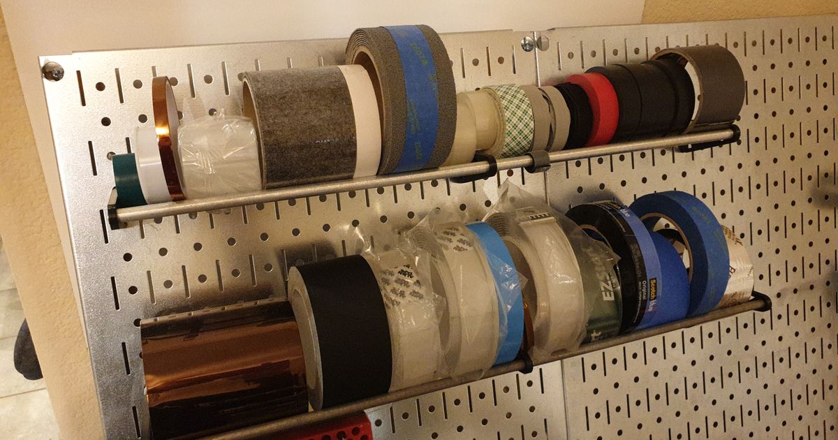 Pegboard Tape Rack by Squish.De.Kat | Download free STL model ...