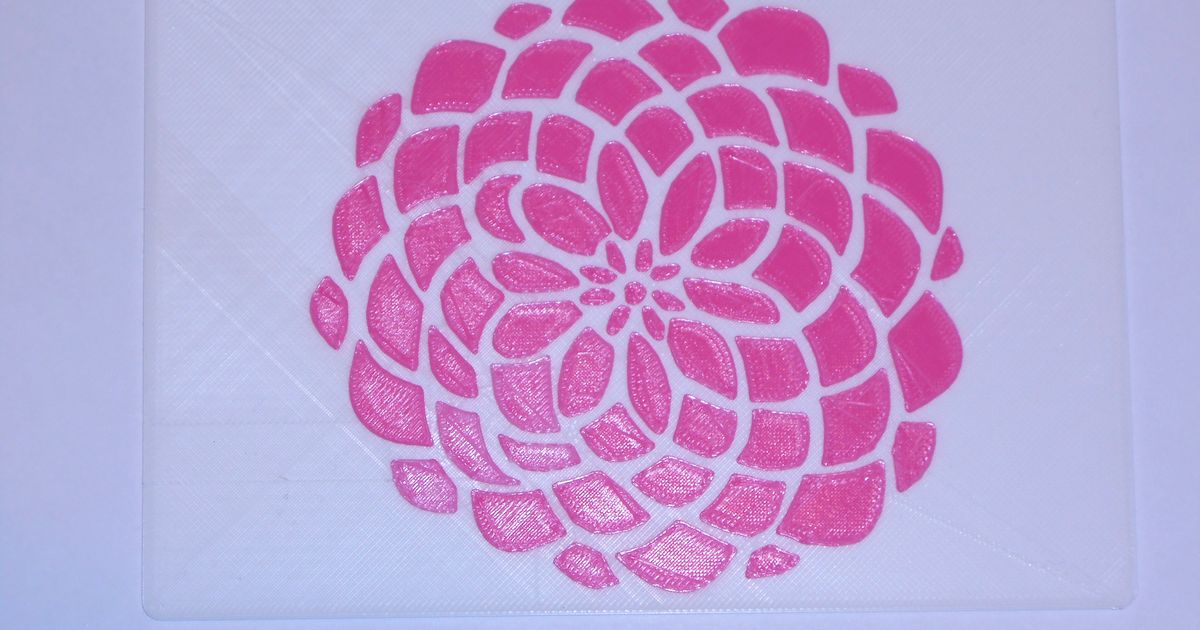 Dahlia Stencil Plaque by cSandra | Download free STL model | Printables.com