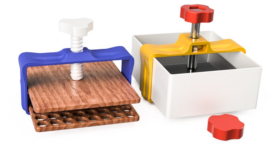 Frame Press fully printable & M10 Design - Tofu, leaves, glue ups, etc ...