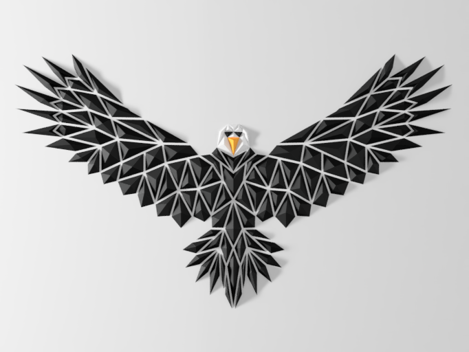 Geometric eagle wall art von dgemily | Kostenloses STL-Modell ...