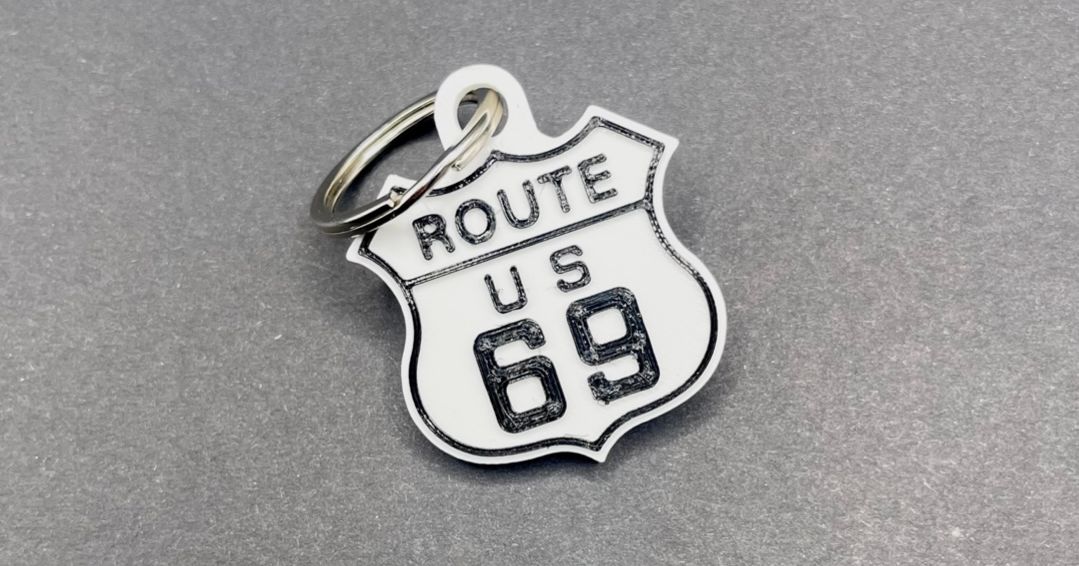 Route 69 KeyChain by MrViddy | Download free STL model | Printables.com
