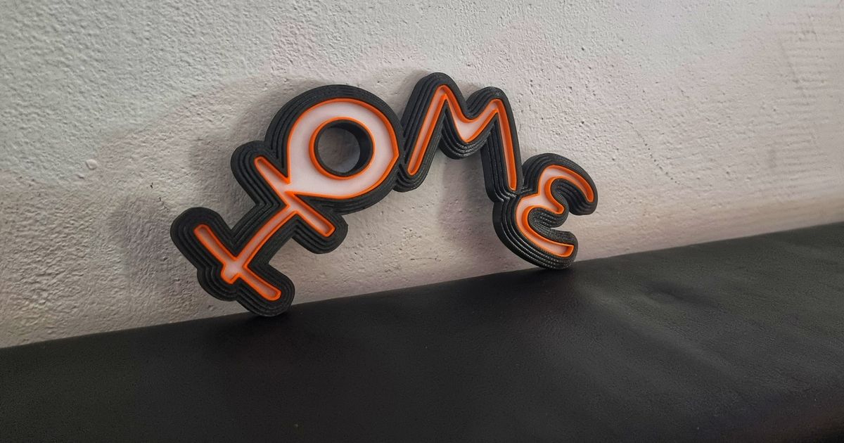Home Sign step style by Quattrox | Download free STL model | Printables.com