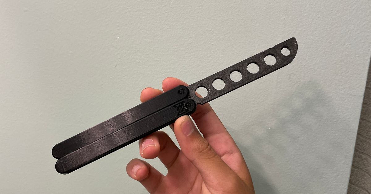 Simplistic Ultra Thin Balisong Butterfly Knife V3 by AgonyEcho ...