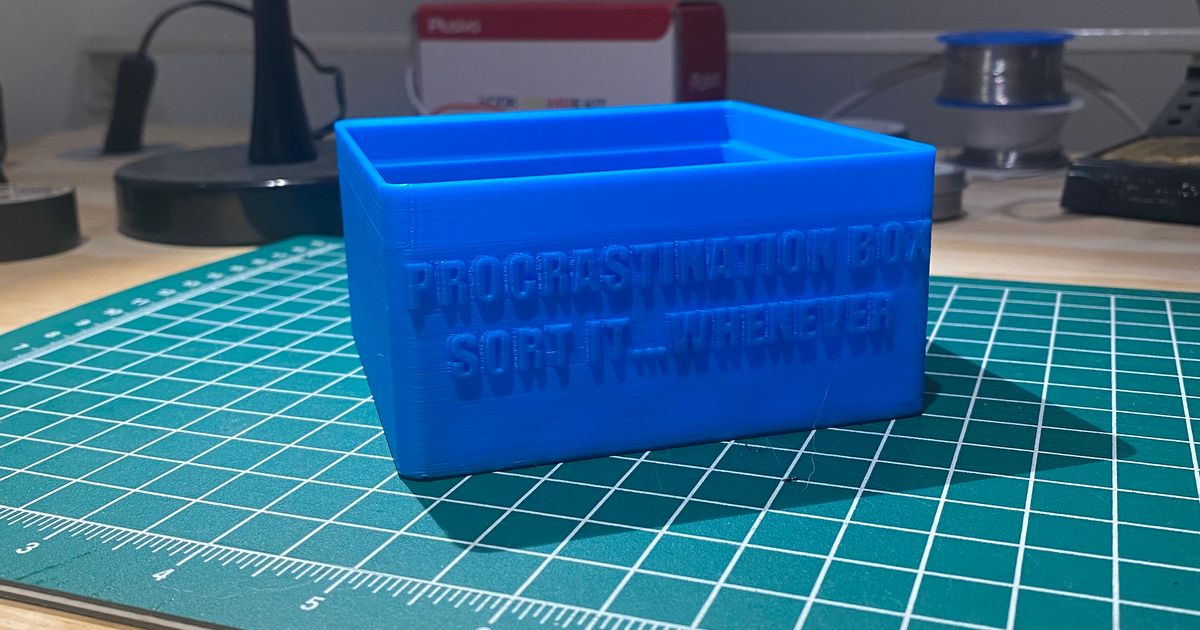 Extendable Procrastination Box by Hambgurber | Download free STL model ...