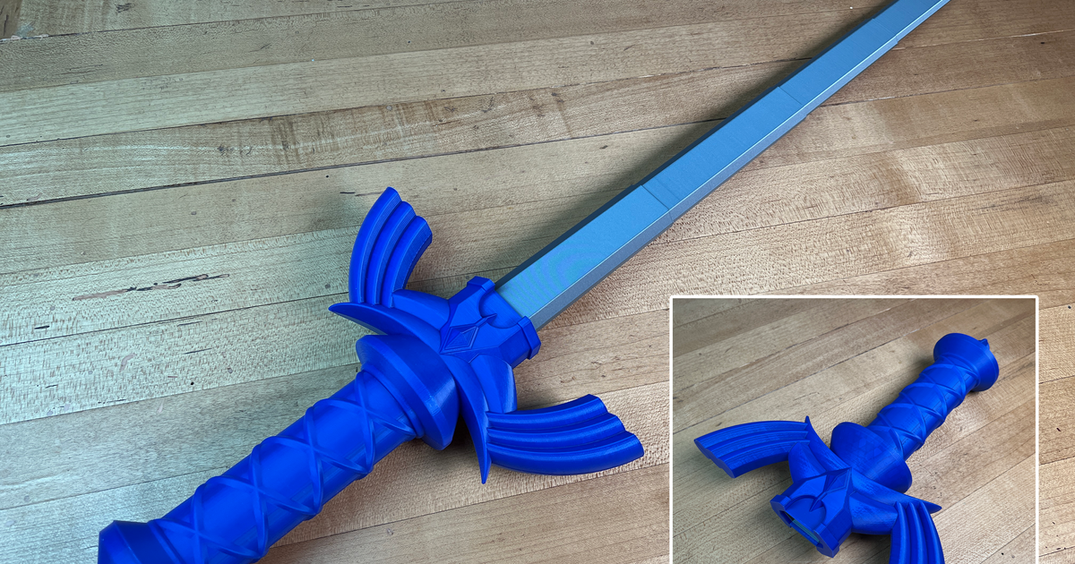 Master Sword with Replaceable Blade by 3D Printing World | Printables Store
