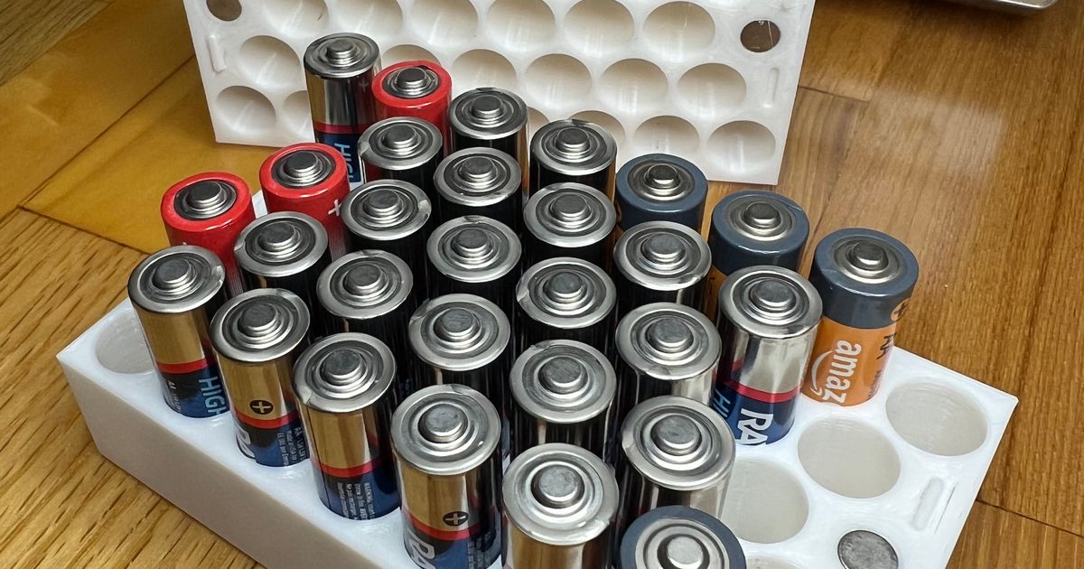 AA Battery Storage Box by Gmac | Download free STL model | Printables.com