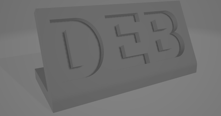 DEB Nameplate by JTheAce | Download free STL model | Printables.com