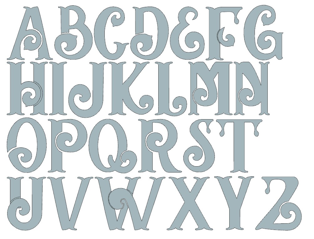 Decorative Letters by Schnippi | Download free STL model | Printables.com