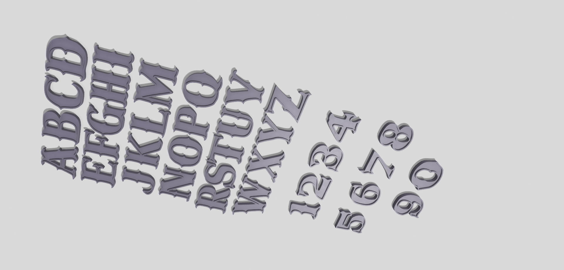 Alphabet fonts by Martin Tulak | Download free STL model | Printables.com