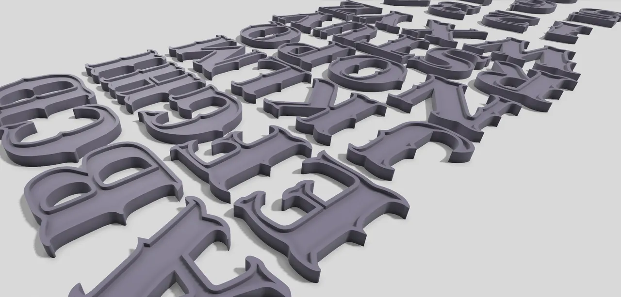 Alphabet fonts by Martin Tulak | Download free STL model | Printables.com