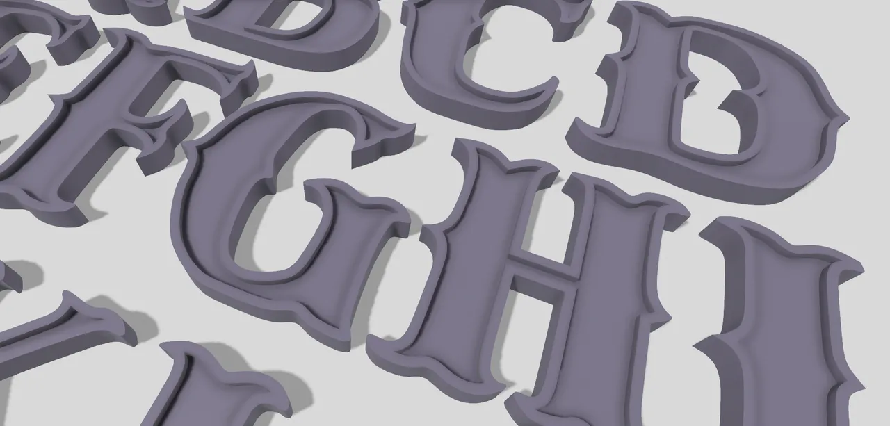 Alphabet fonts by Martin Tulak | Download free STL model | Printables.com