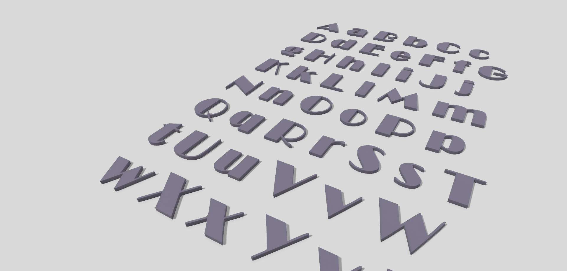 Alphabet fonts by Martin Tulak | Download free STL model | Printables.com