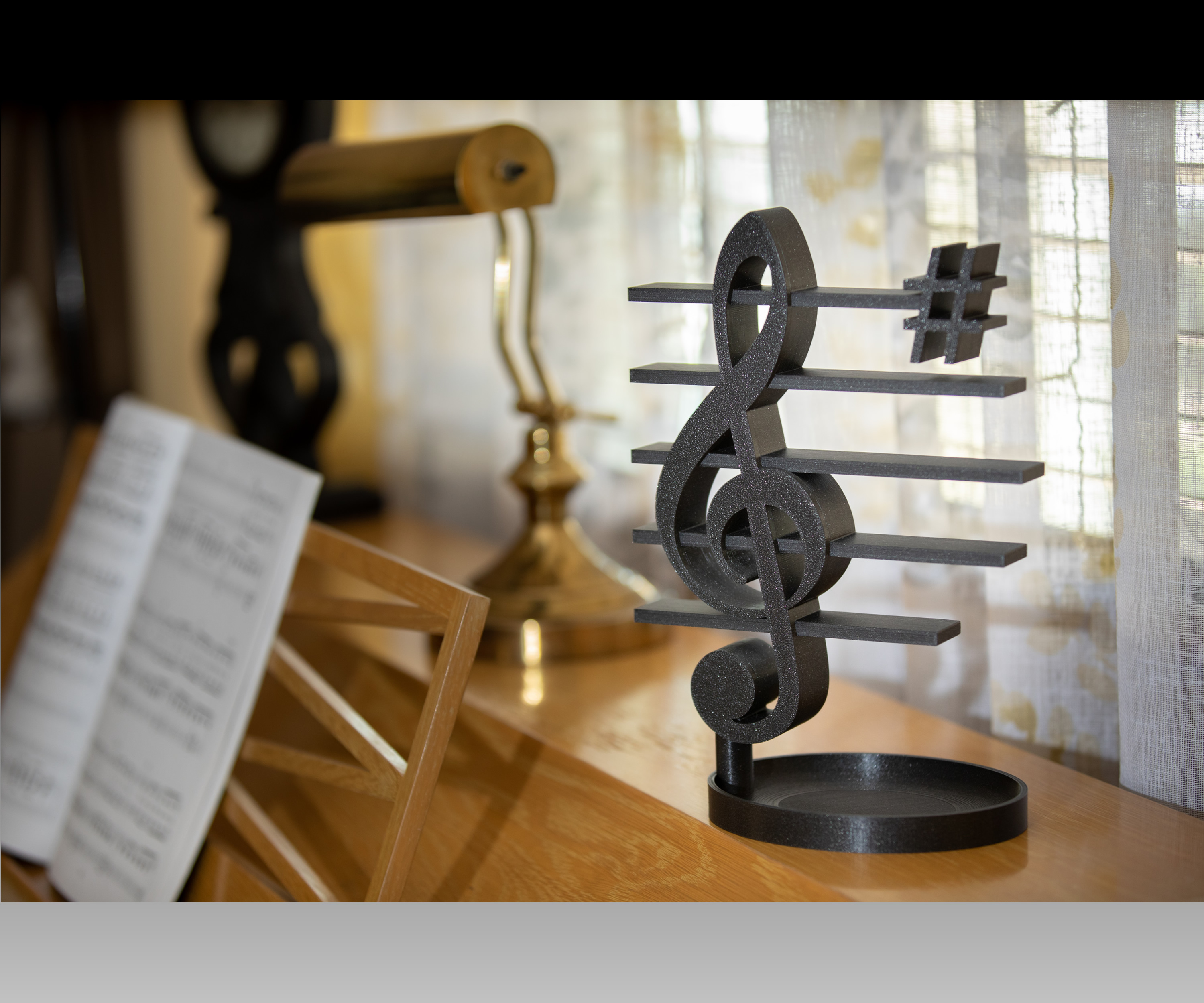 Treble Clef Headphone Stand by theamzngq | Download free STL model ...