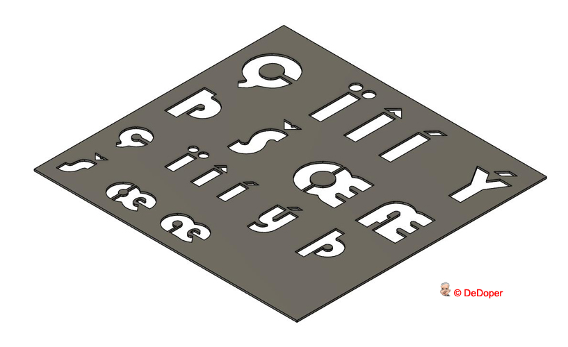 Stencil ABC punctuation marks numbers and more by Dedoper | Download ...